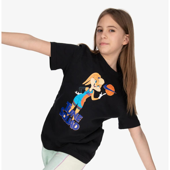 Nike | Shirts & Tops | New Nike Size 6 Kids Space Jam Black Tee Lola ...